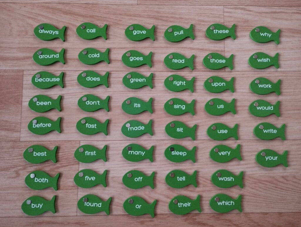 ＜知育おもちゃレビュー＞[ふつう]GAMENOTE Sight Words Wooden Magnetic Fishing Game ...